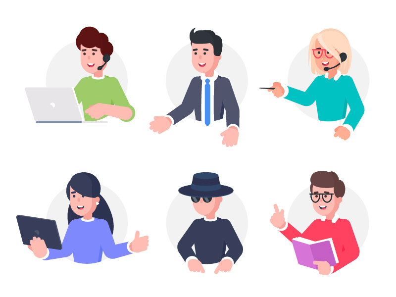 User roles by Nadia Chibis on Dribbble