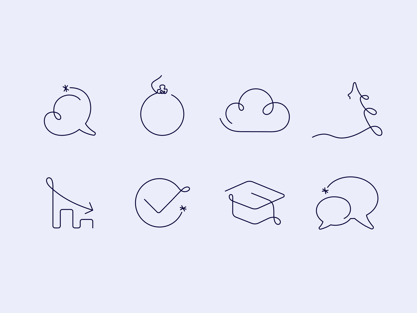Icons one line by Nadia Chibis on Dribbble