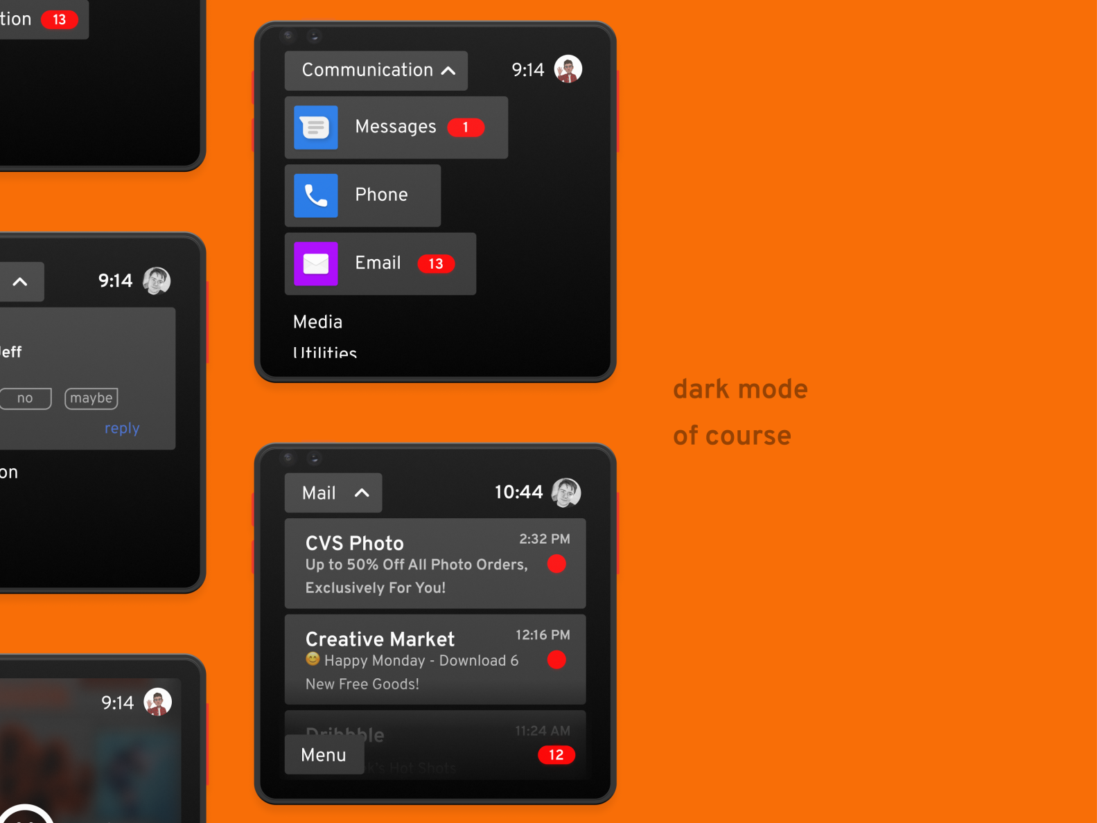 Aether Essential: dark mode by Jacob Estep on Dribbble