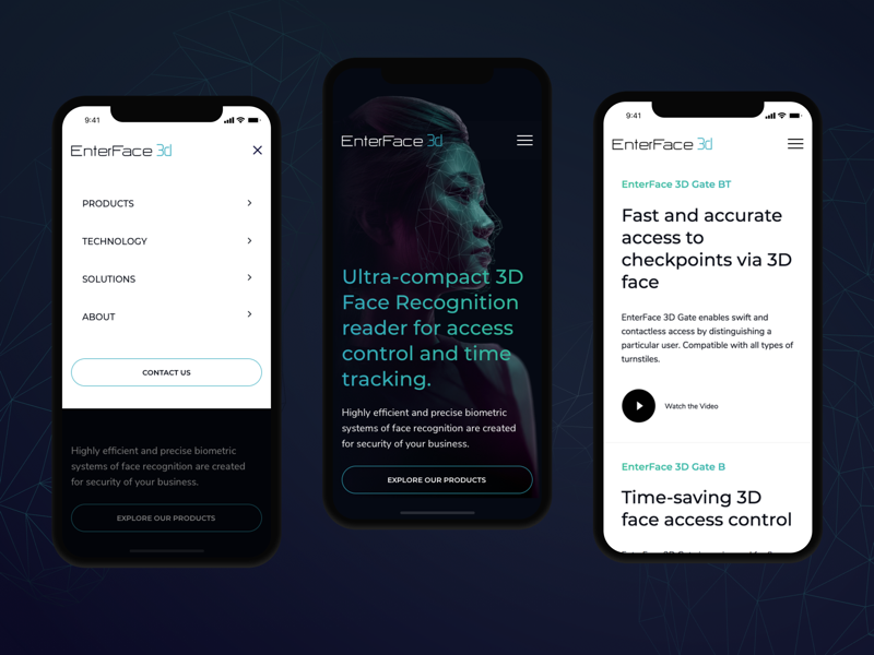 EnterFace 3D App by Arina on Dribbble