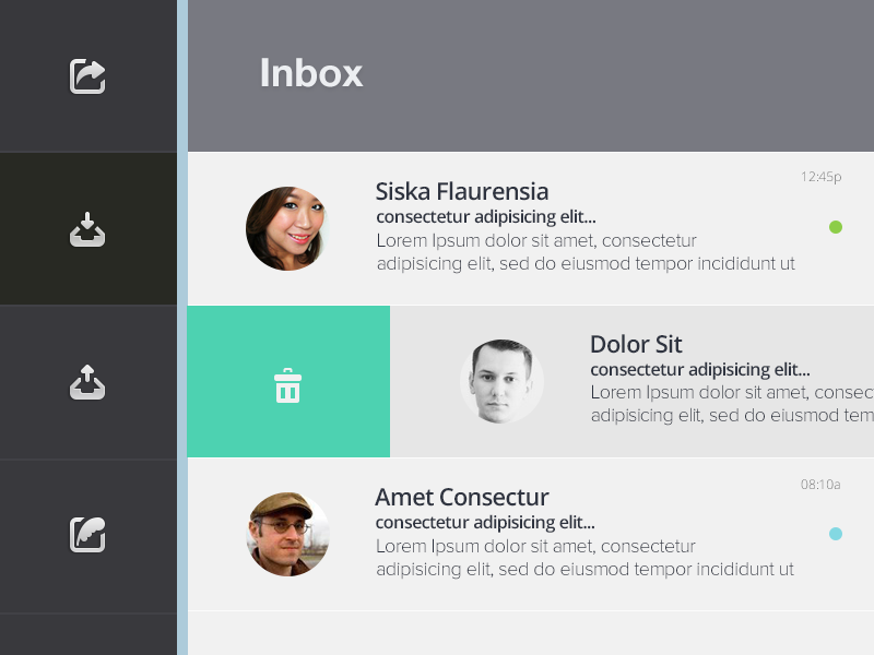 Inbox v2 by Rovane Durso on Dribbble