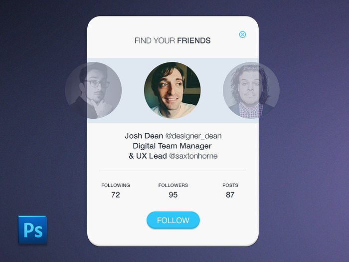 Find Friends PSD by Rovane Durso on Dribbble