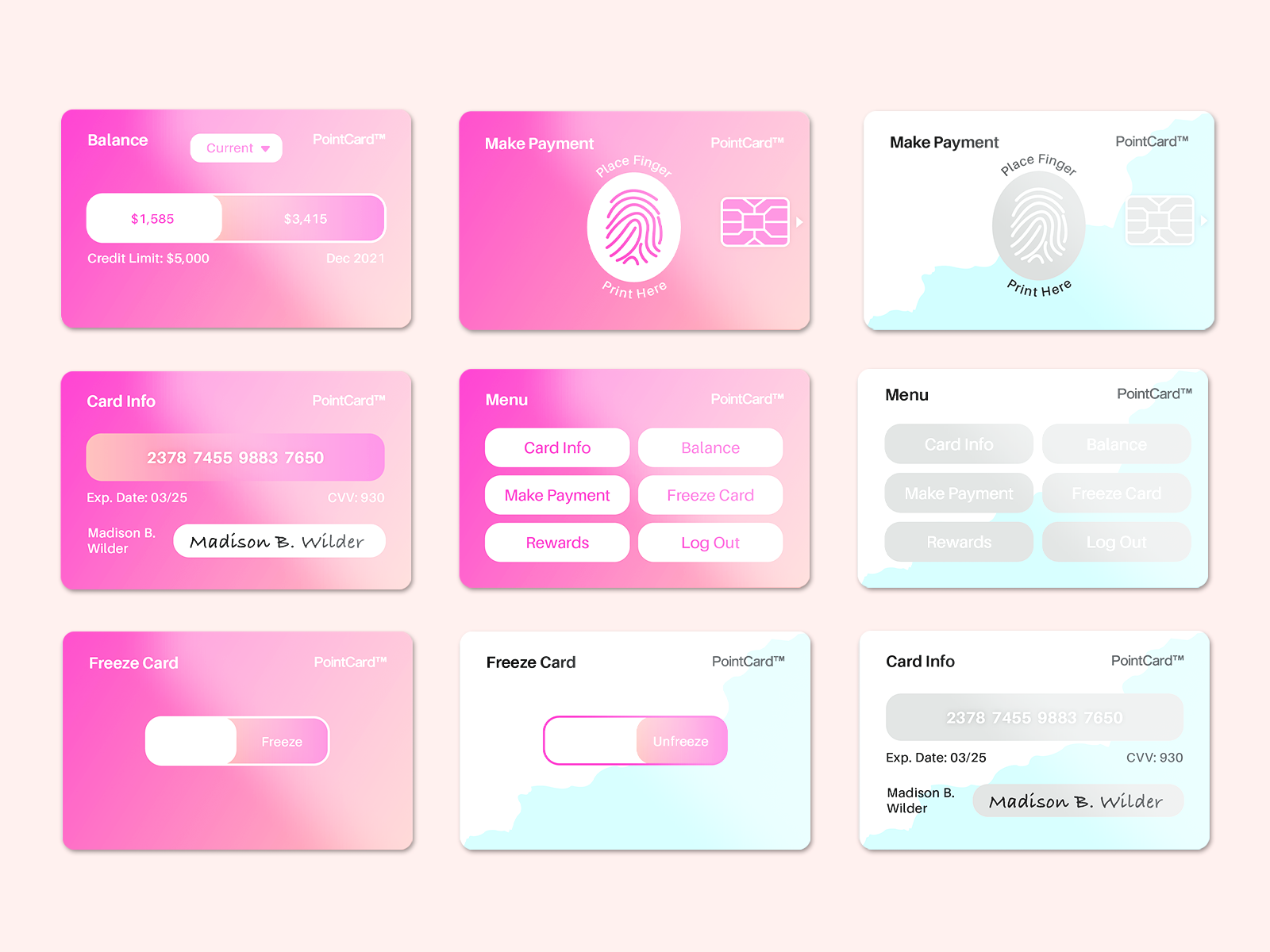 Futuristic Touch Screen PointCard by Nancy Kramer on Dribbble