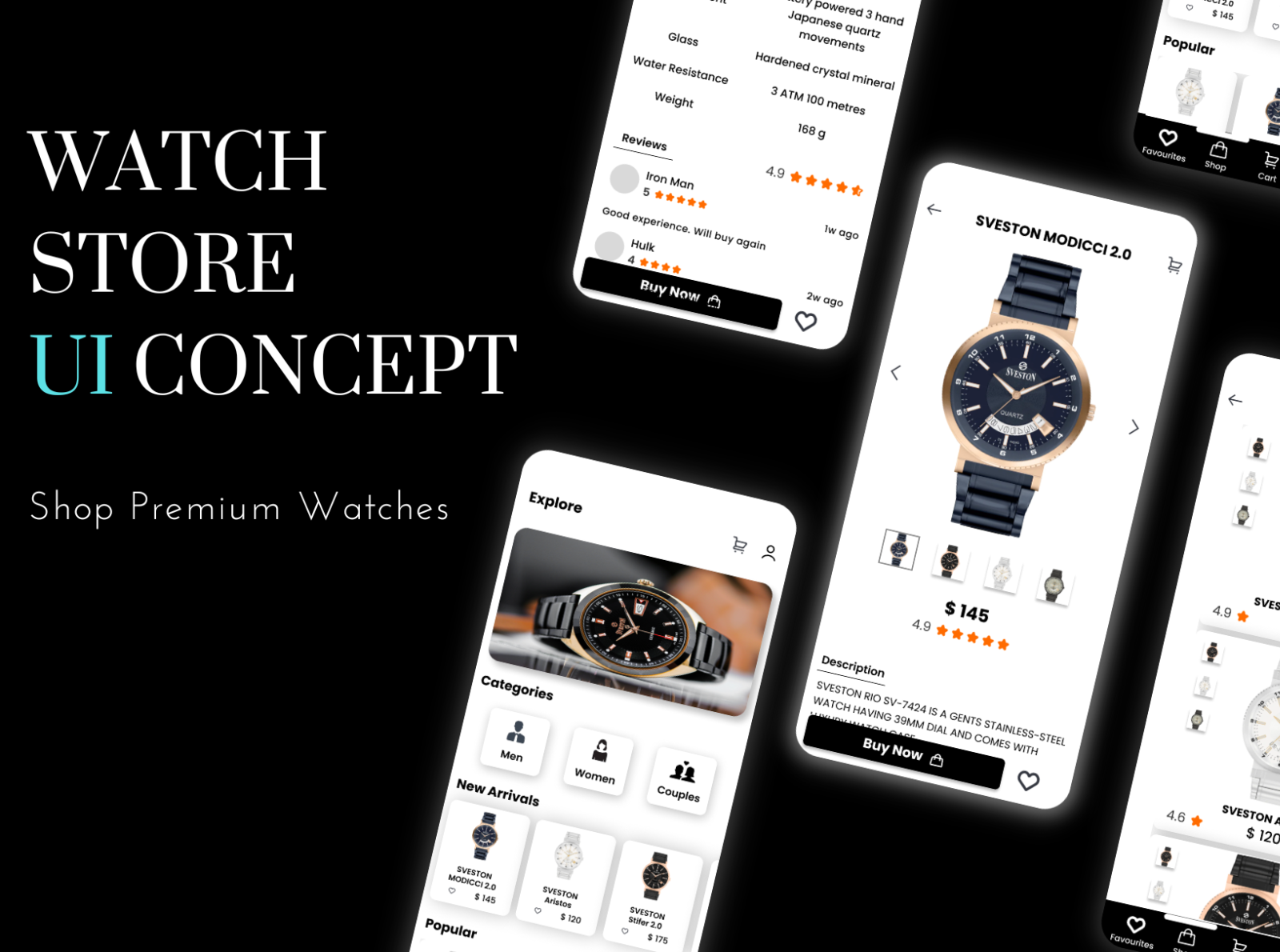 E-commerce Watch Store App UI by Muhammad Taha on Dribbble