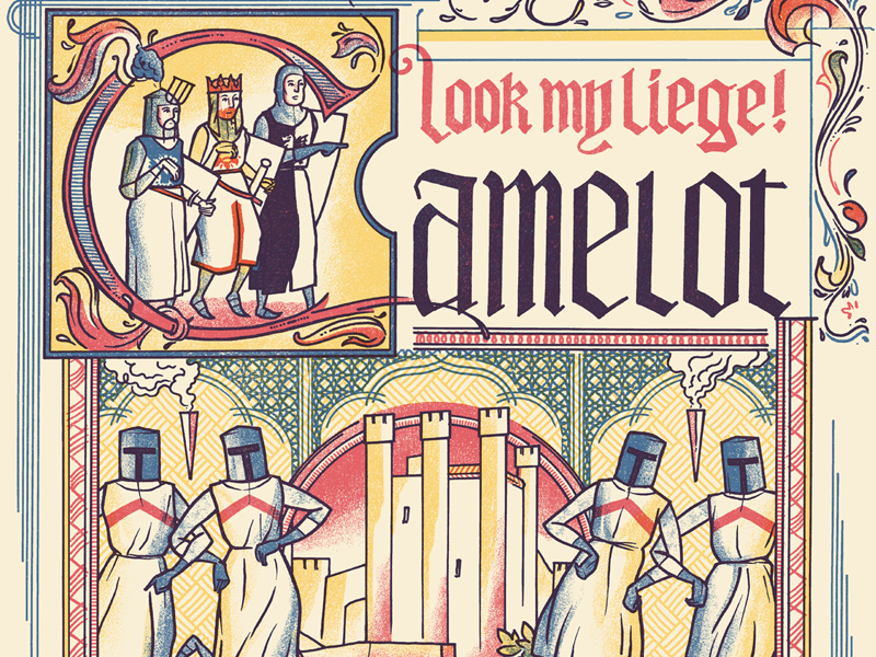 monty-python-camelot-print-by-luke-drozd-on-dribbble