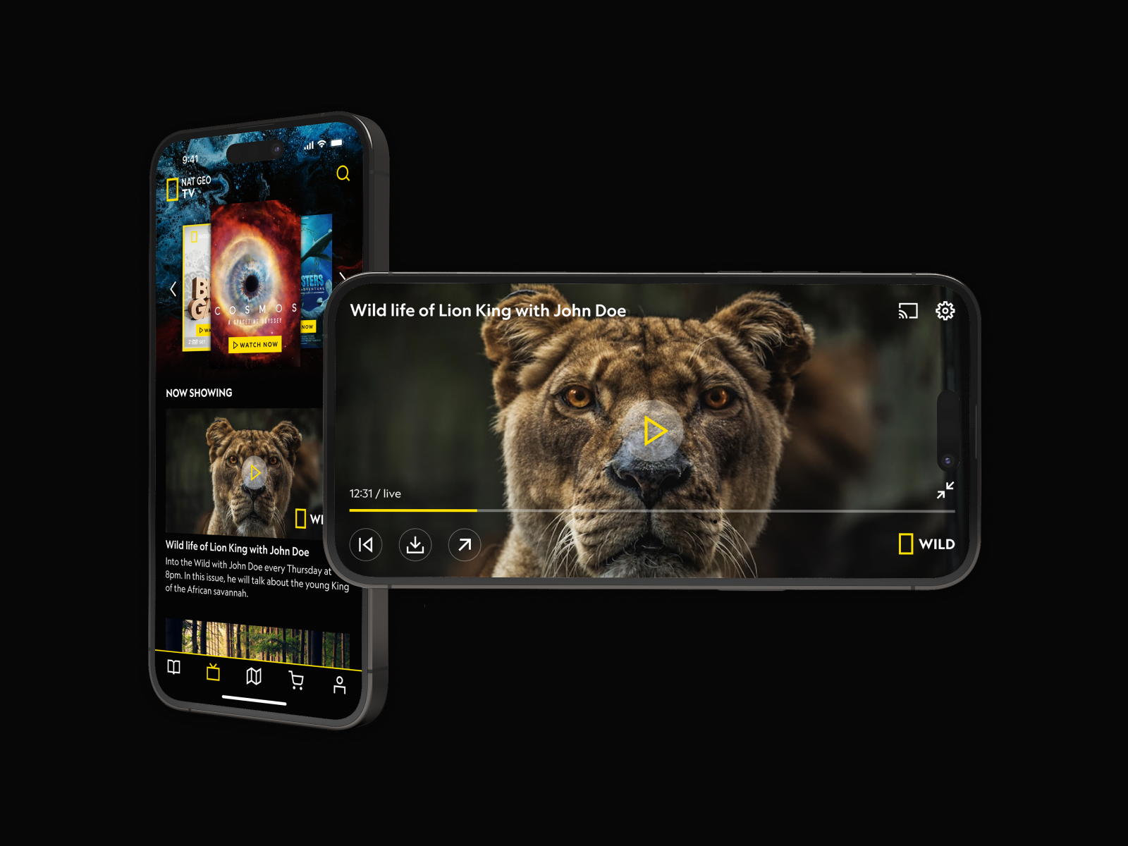 National Geographic - mobile app | Nat Geo TV by Serj Lukianov on Dribbble