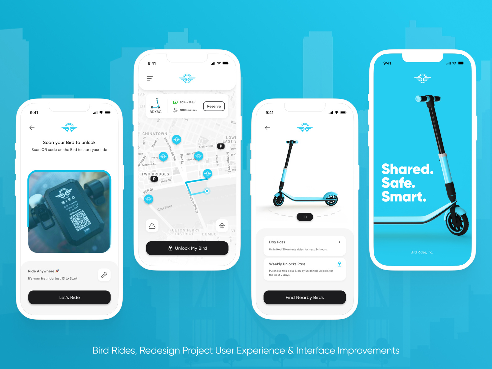 Bird Rides, Redesign by Kiarash Amalivand on Dribbble