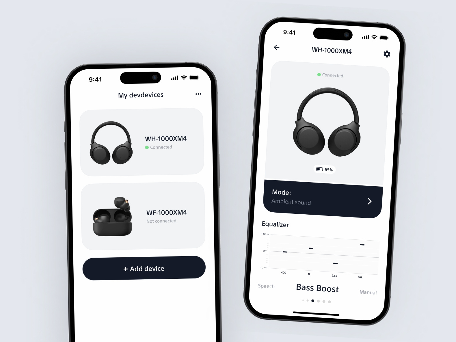 Sony headphones app redesign by hustlebass 🇺🇦 on Dribbble