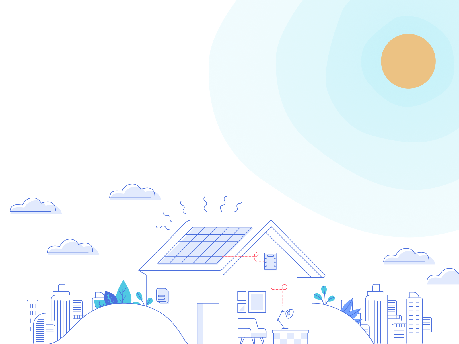 Solar energy | Illustration by Kainã Oliveira on Dribbble