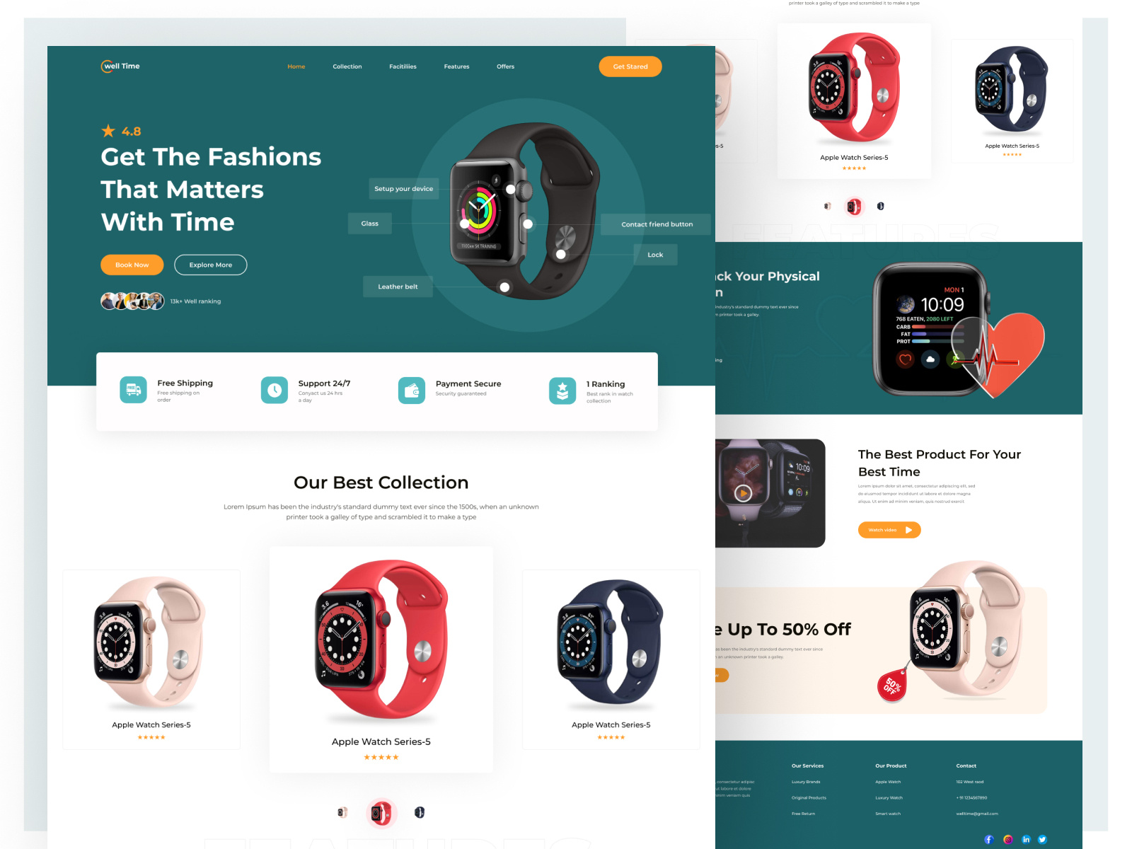 Watch Landing page by Gurdhian Singh on Dribbble