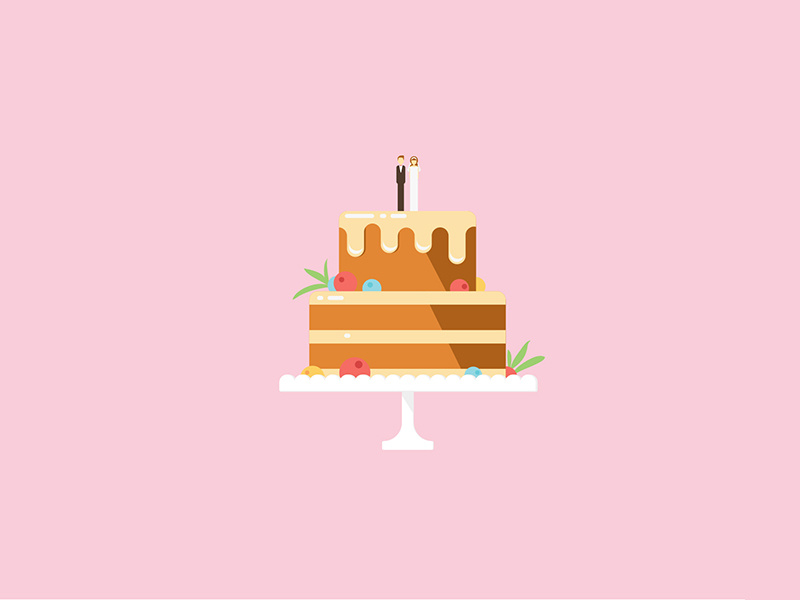 Wedding Cake by Azhar Kultassova for Beekeeper on Dribbble