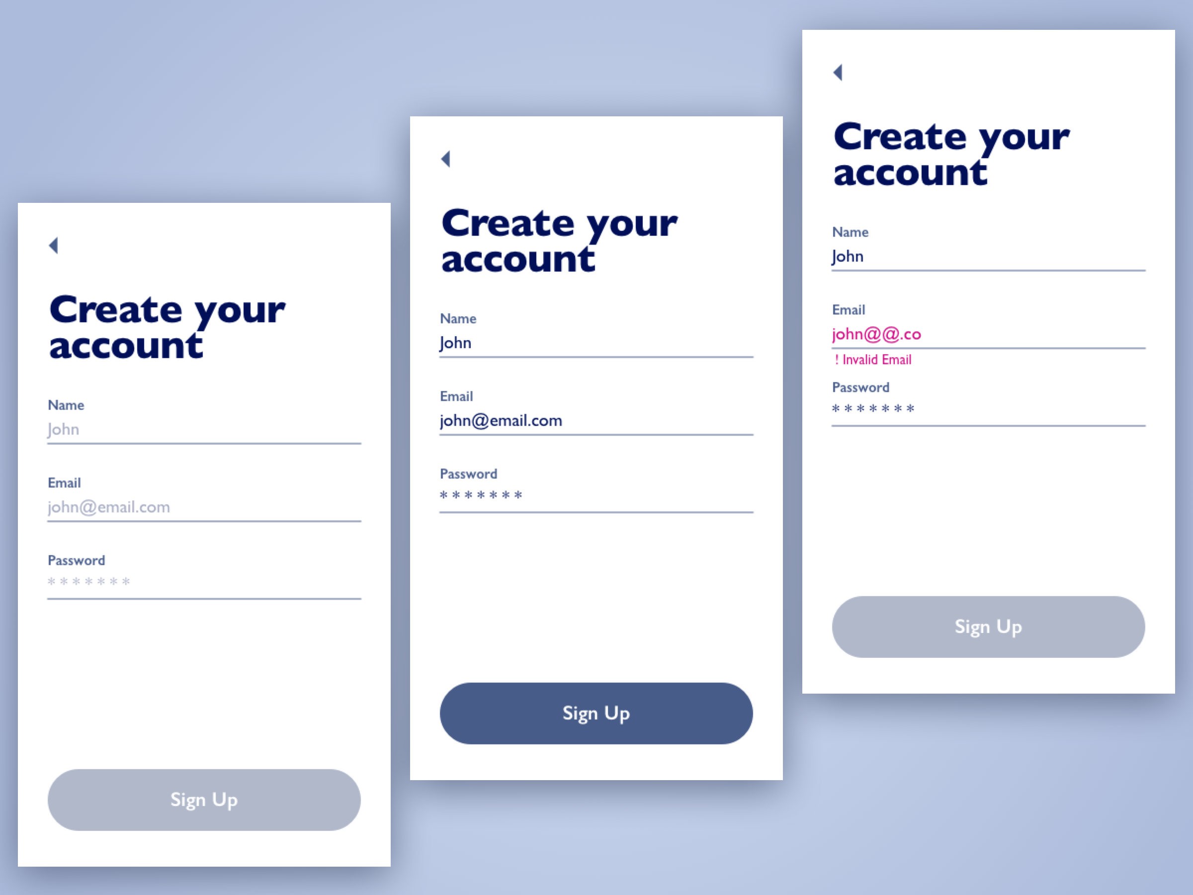 Account Creation Tutorial by Angela Delise on Dribbble