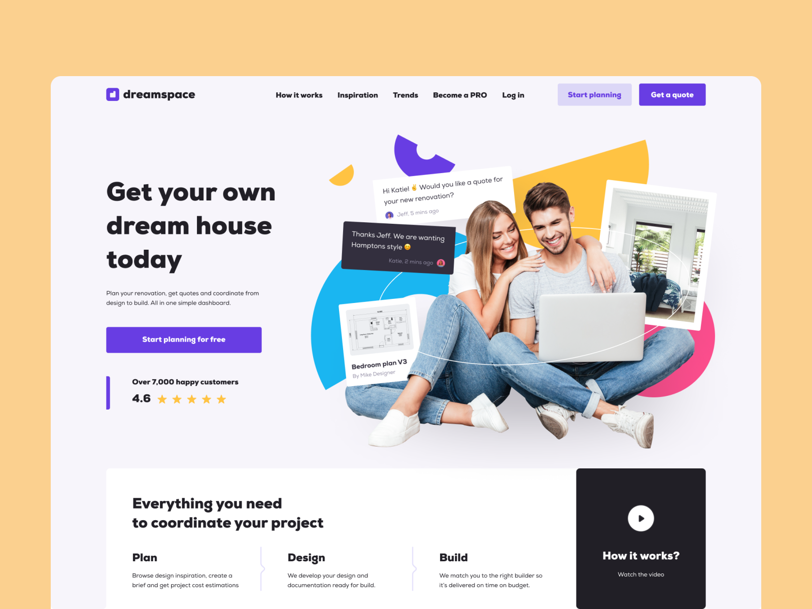Homepage website concept by Julia for TechWings on Dribbble