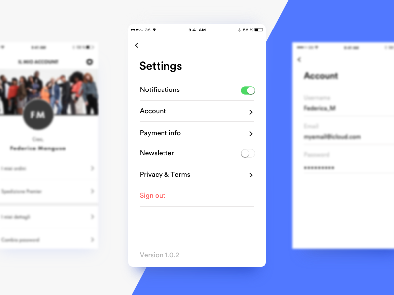 DAILY UI CHALLENGE #7 SETTINGS by Federica on Dribbble