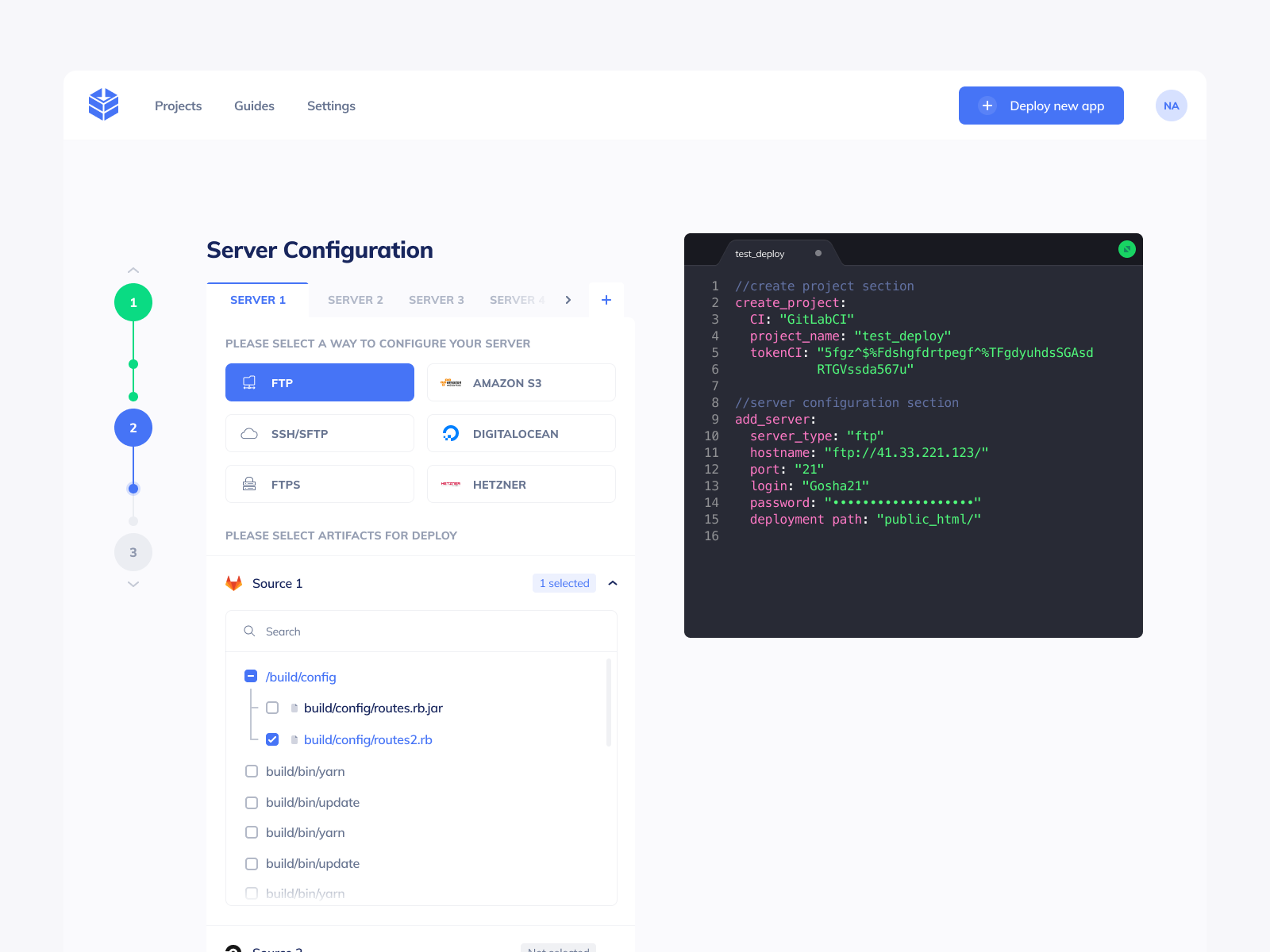 Add server - Deploy by Dzmitry Siarheyeu 🖖 on Dribbble