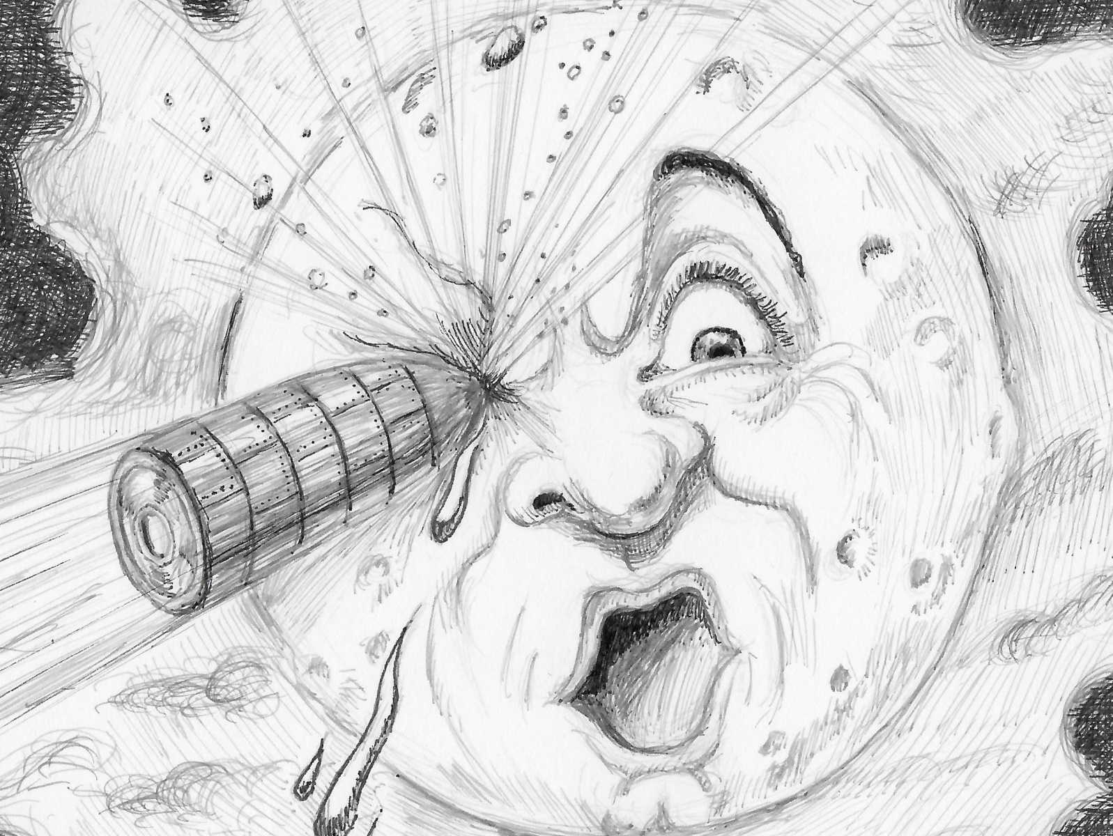Copy of preparatory a Méliès drawing for A Trip to the Moon by Ariane D ...