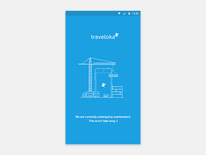 Maintenance Screen by Iswanto Arif for Traveloka on Dribbble