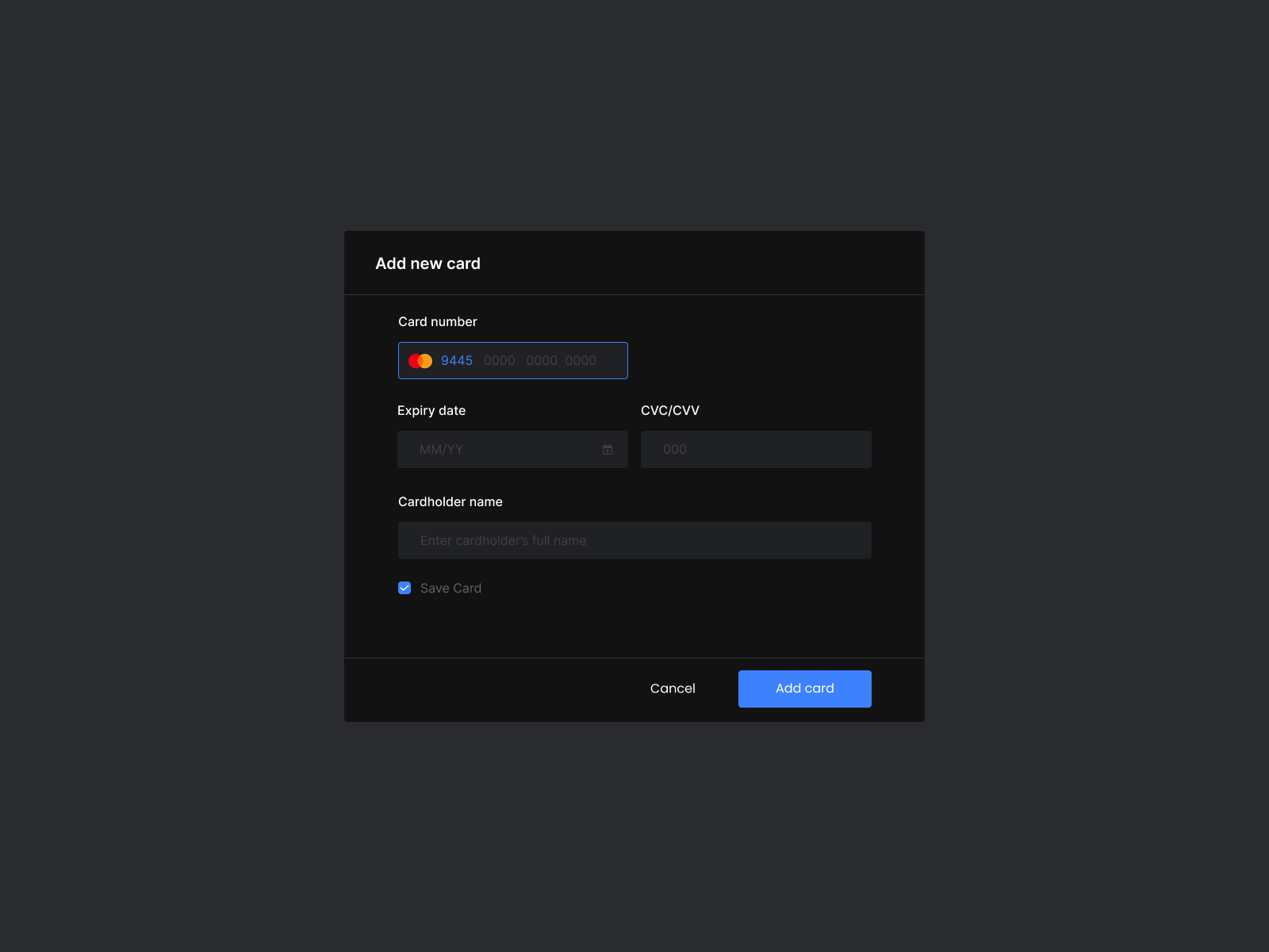 Add new card by Tayssir benamor on Dribbble
