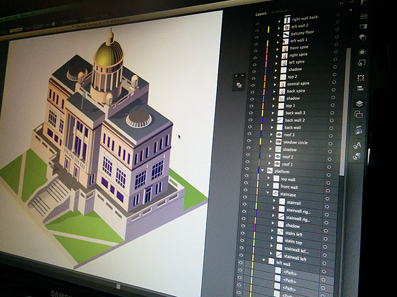 Isometric Cityhall by Joshua Stehr on Dribbble