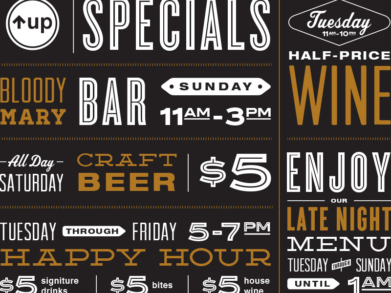 Up Kitchen Specials by Actual Size on Dribbble