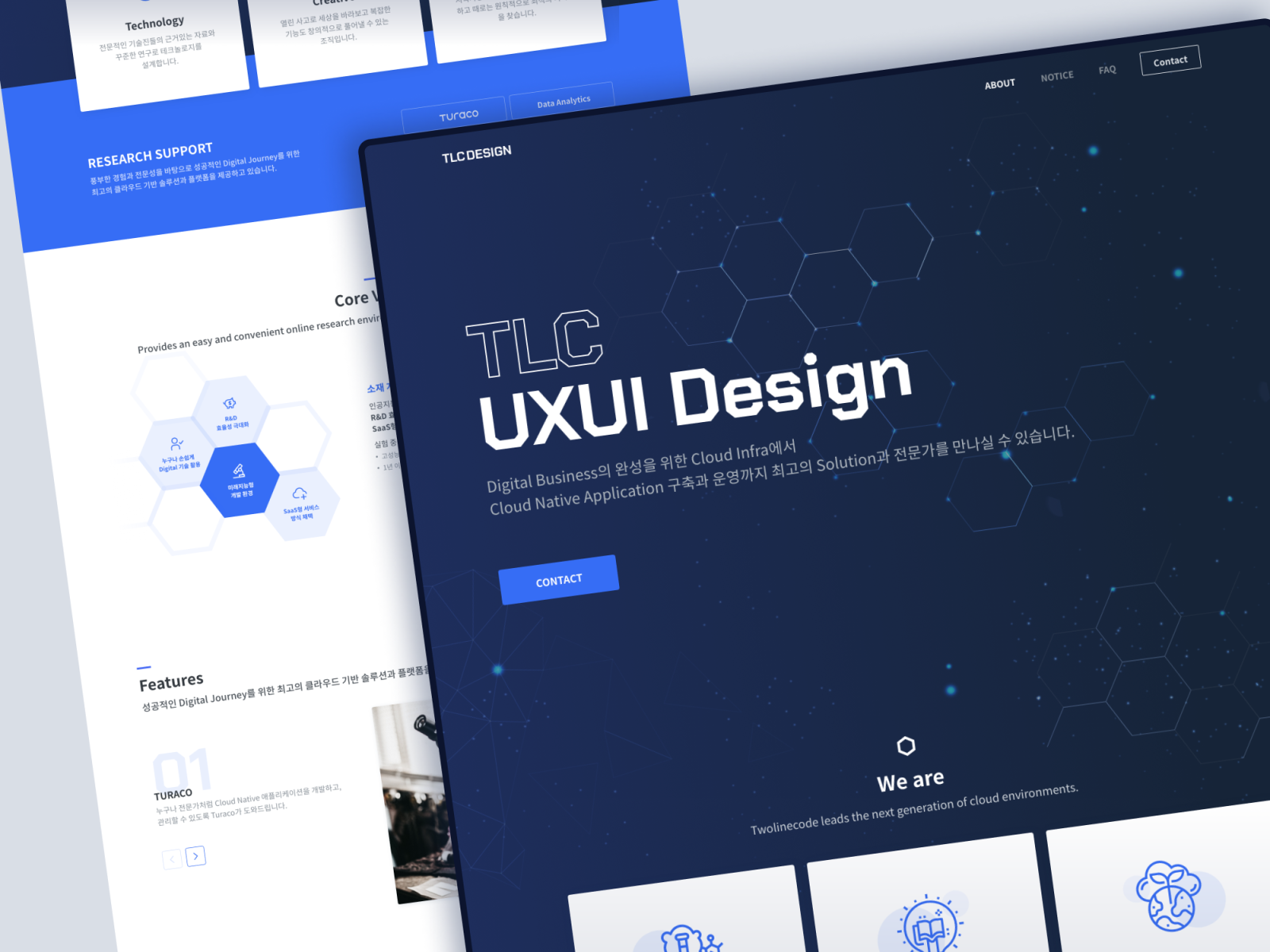 The Landing Page for the Technical concept. by Twolinecode on Dribbble