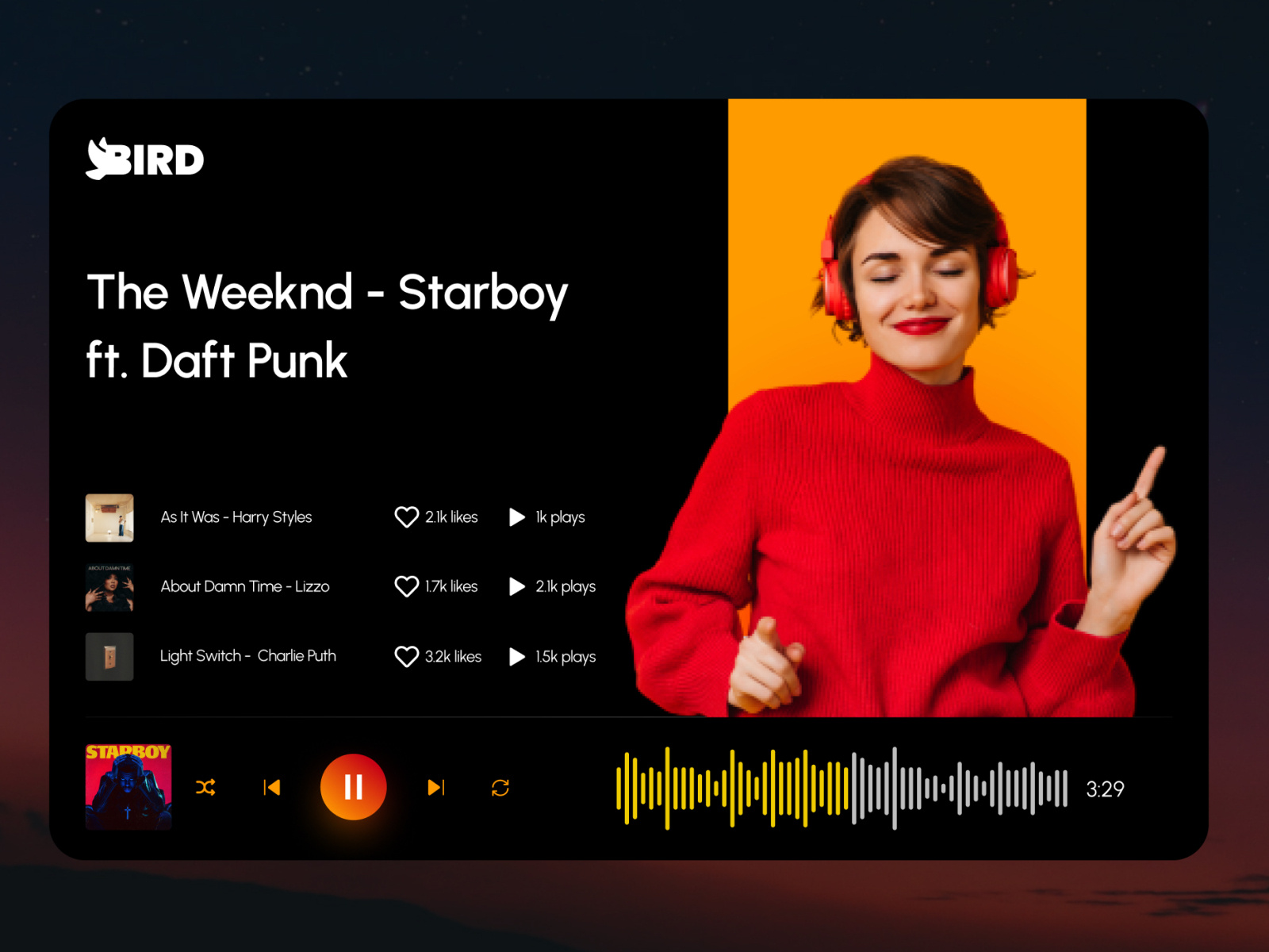 Media Player Concept by Utkarsh Prakash on Dribbble