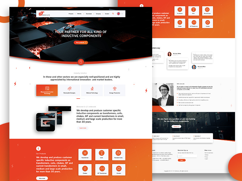 Landing page - Electronics products by Balachandar on Dribbble