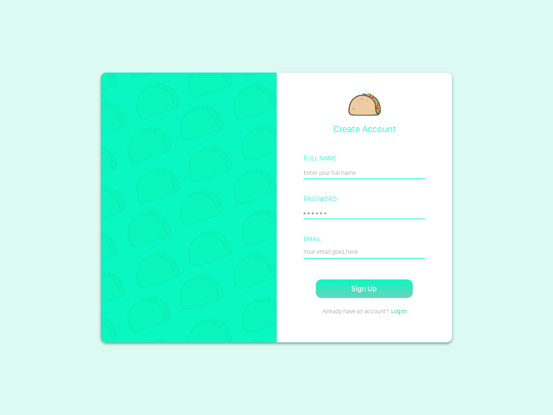 Daily UI :: 001 :: Sign Up by Sarah Bono on Dribbble