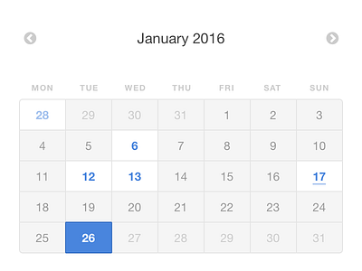 tookapic calendar by Pawel Kadysz on Dribbble