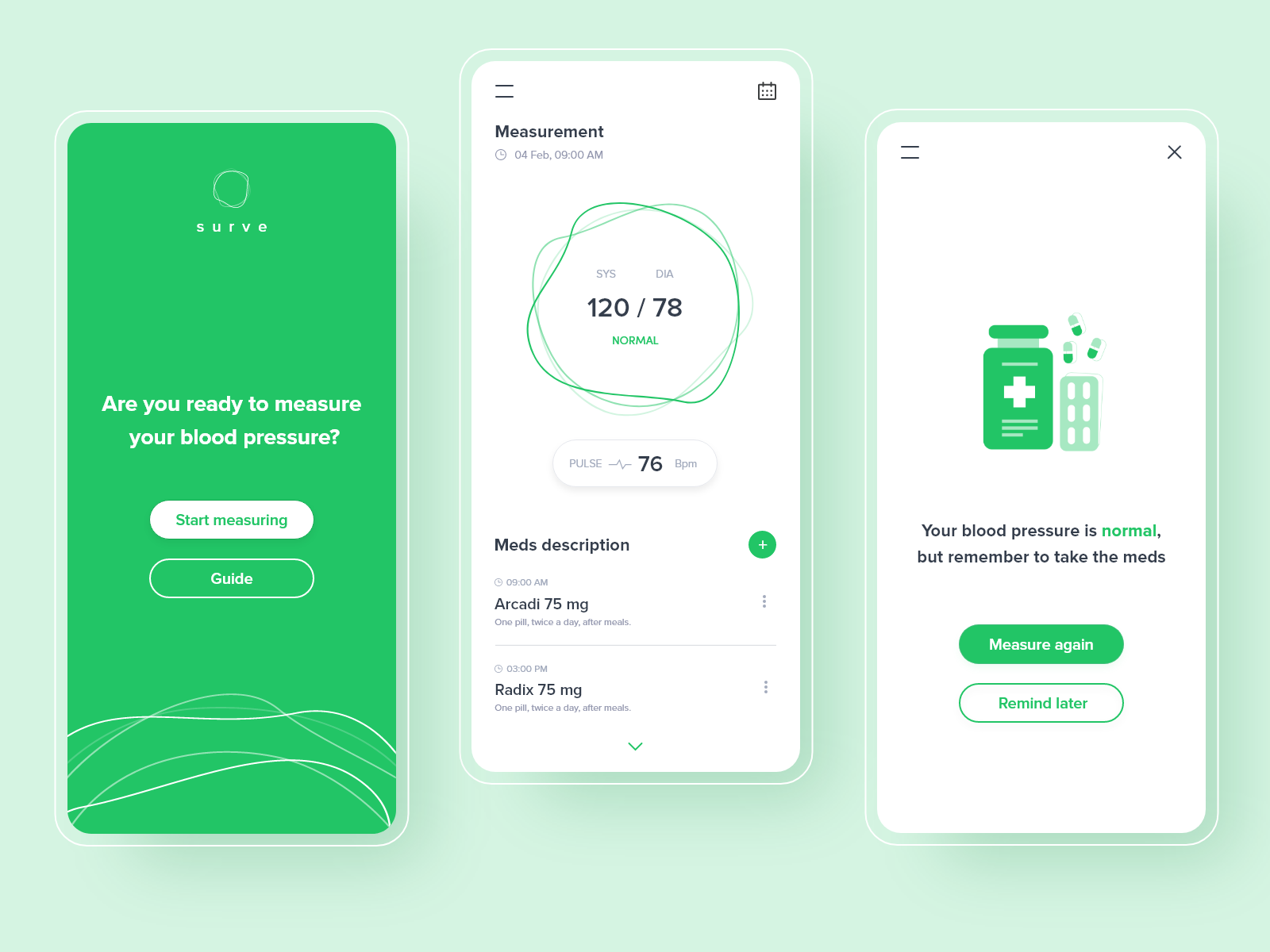 Surve A Blood Pressure Measuring App By Julita Pataleta For Brandmed 