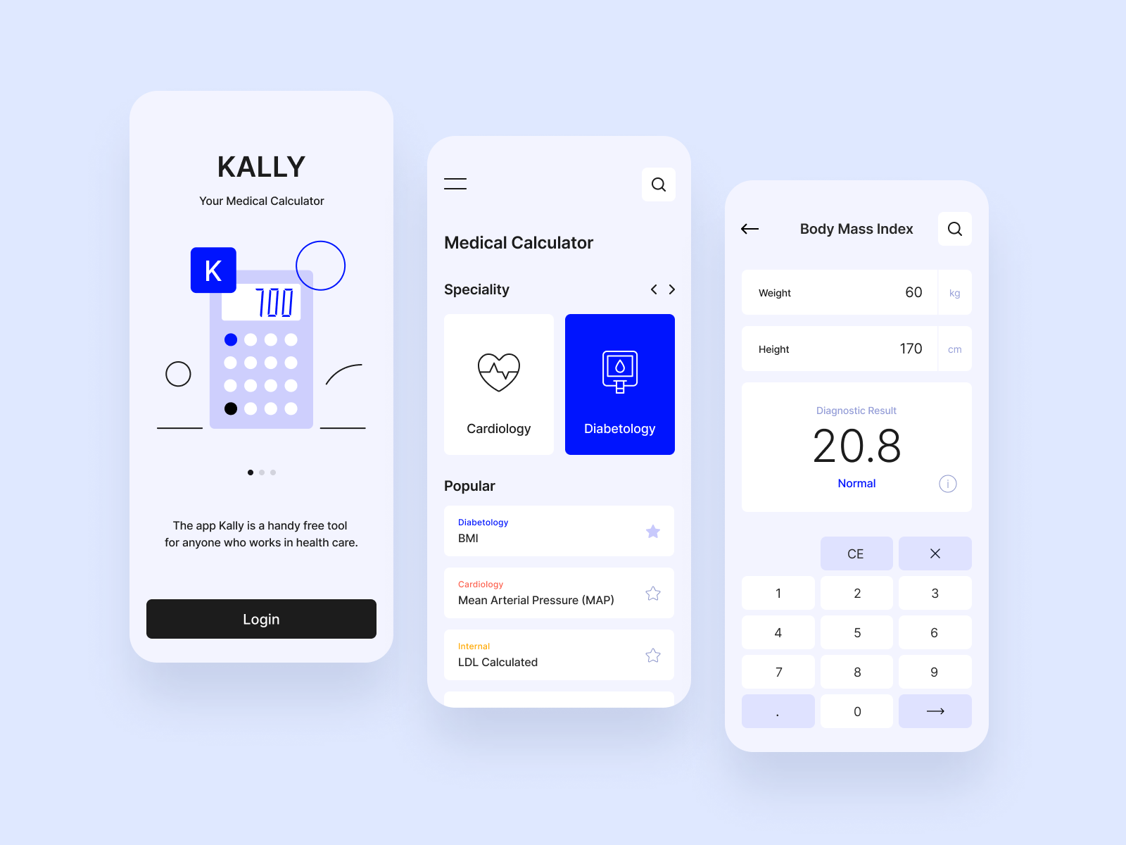 KALLY your medical calculator app by Julita Pataleta for Brandmed on Dribbble
