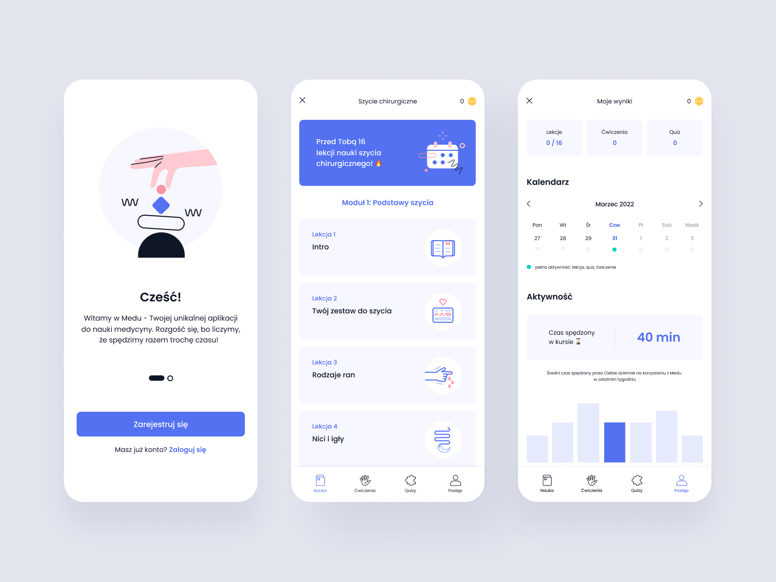 Medu - mobile app by Julita Pataleta for Brandmed on Dribbble