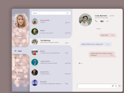 Direct Messaging #DailyUI by Irina Stepanova on Dribbble