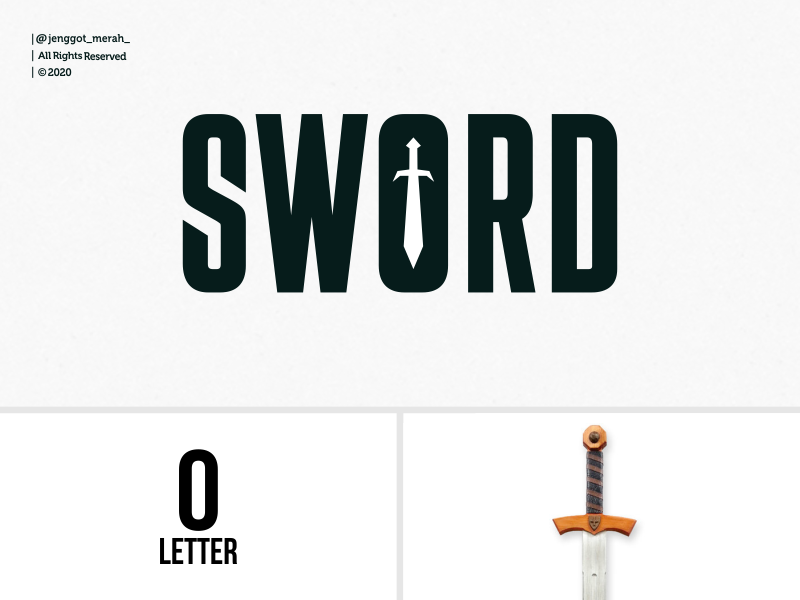 sword logo design awesome inspirations by Jenggot Merah on Dribbble