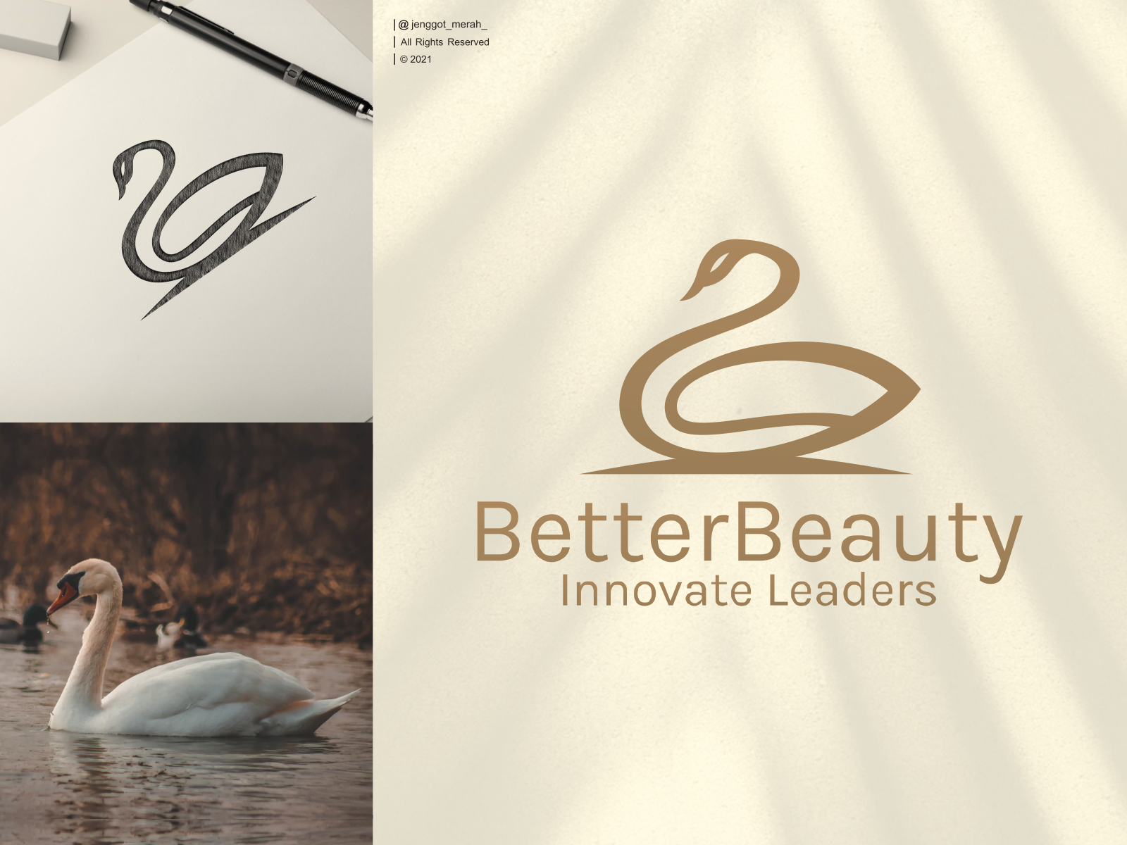 swan logo design by Jenggot Merah on Dribbble
