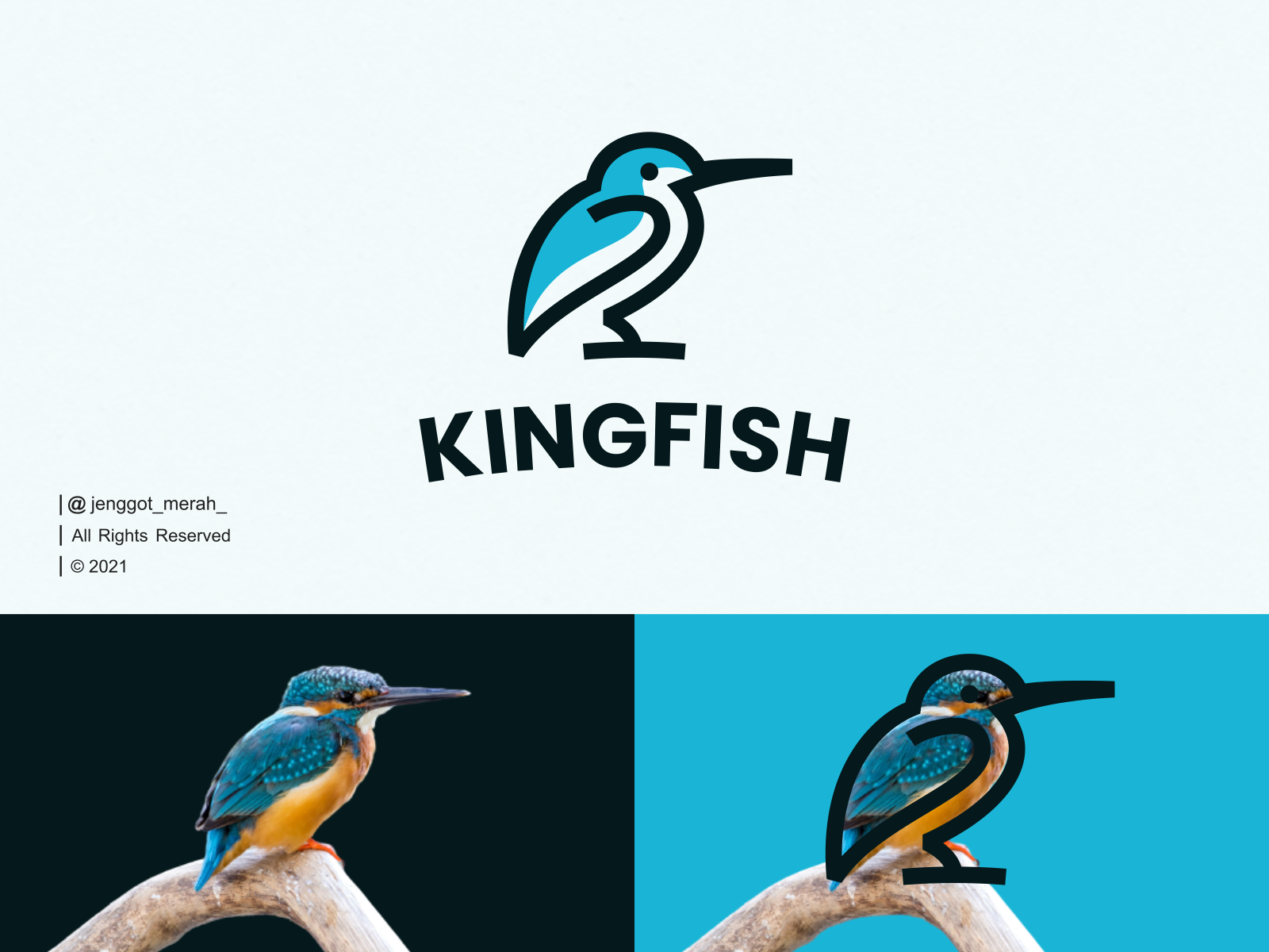 KingFish Bird Line Art Logo by Jenggot Merah on Dribbble