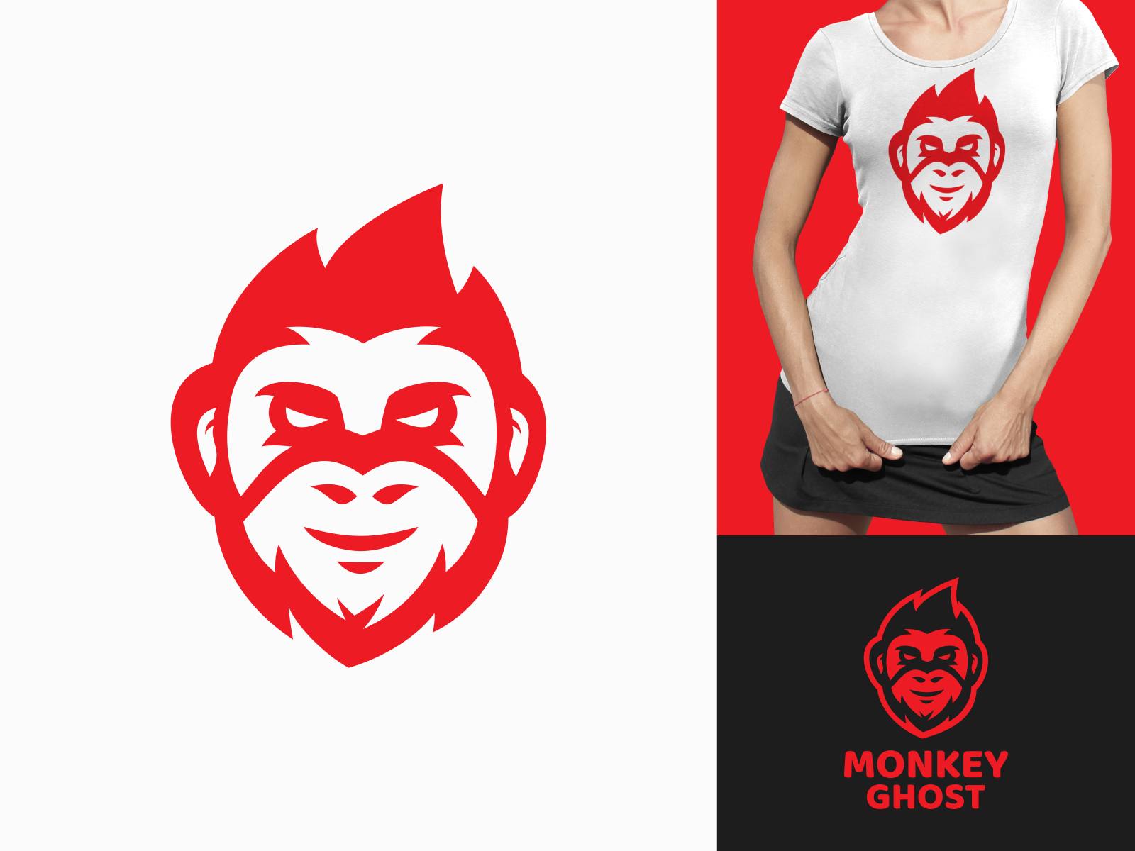 Monkey and Ghost Logo Combinations by Jenggot Merah on Dribbble