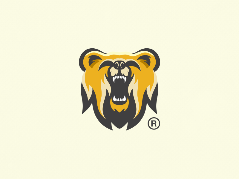 Bear logo design by Jenggot Merah on Dribbble