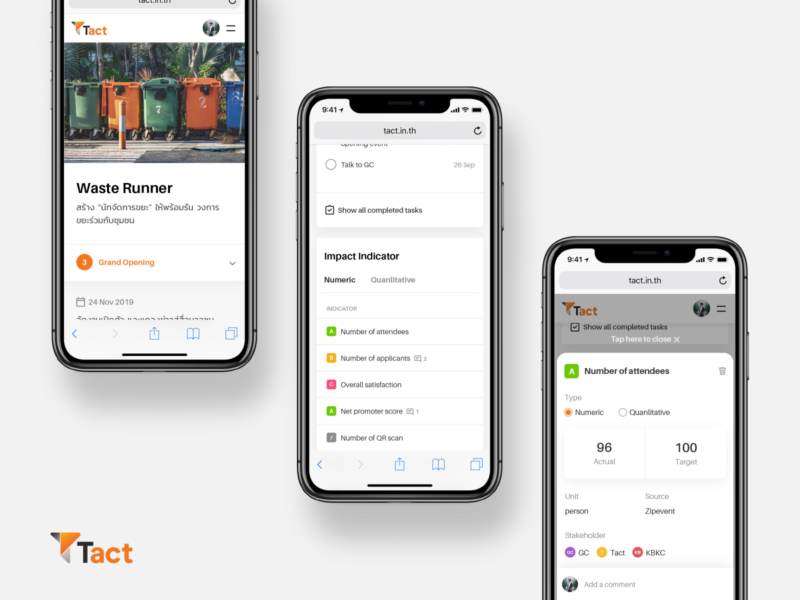 Tact Social Project Management – Web App by Parinthorn Saithong on Dribbble