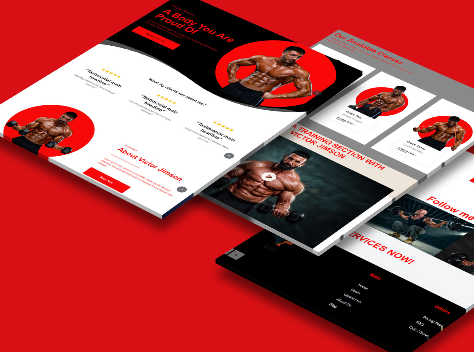 Gym Websites by Victor Jimson on Dribbble