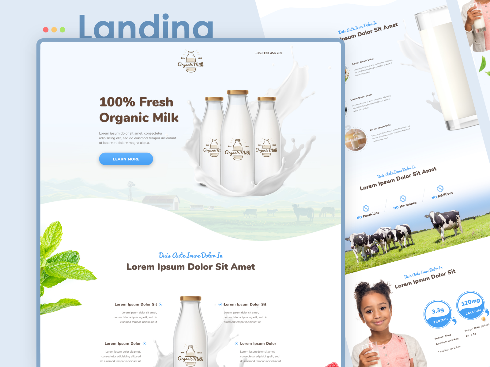 Milk Landing Page UX/UI design by Sirius Software on Dribbble