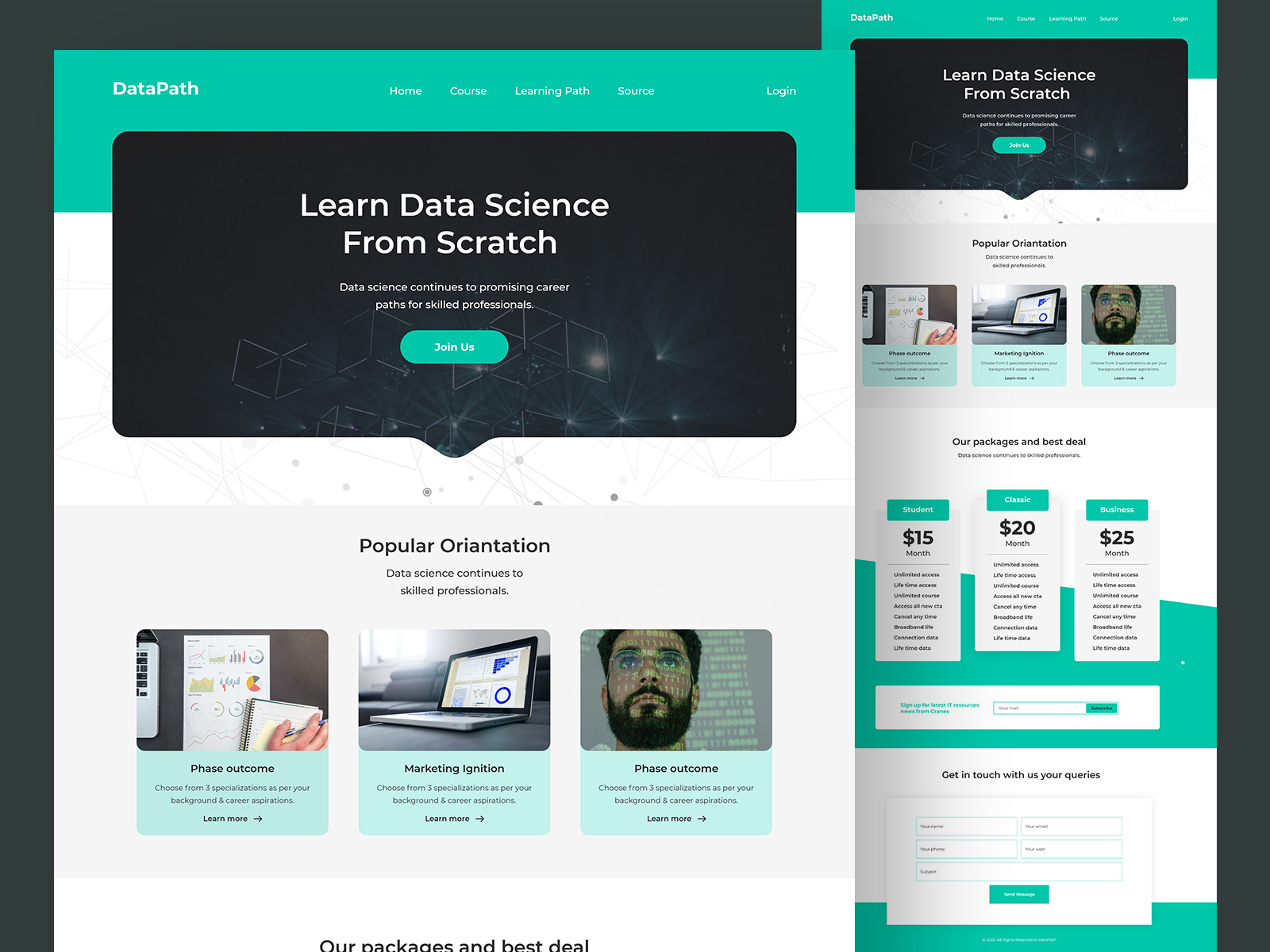 Data Science Learning Web UI by Sazidur Rahman on Dribbble