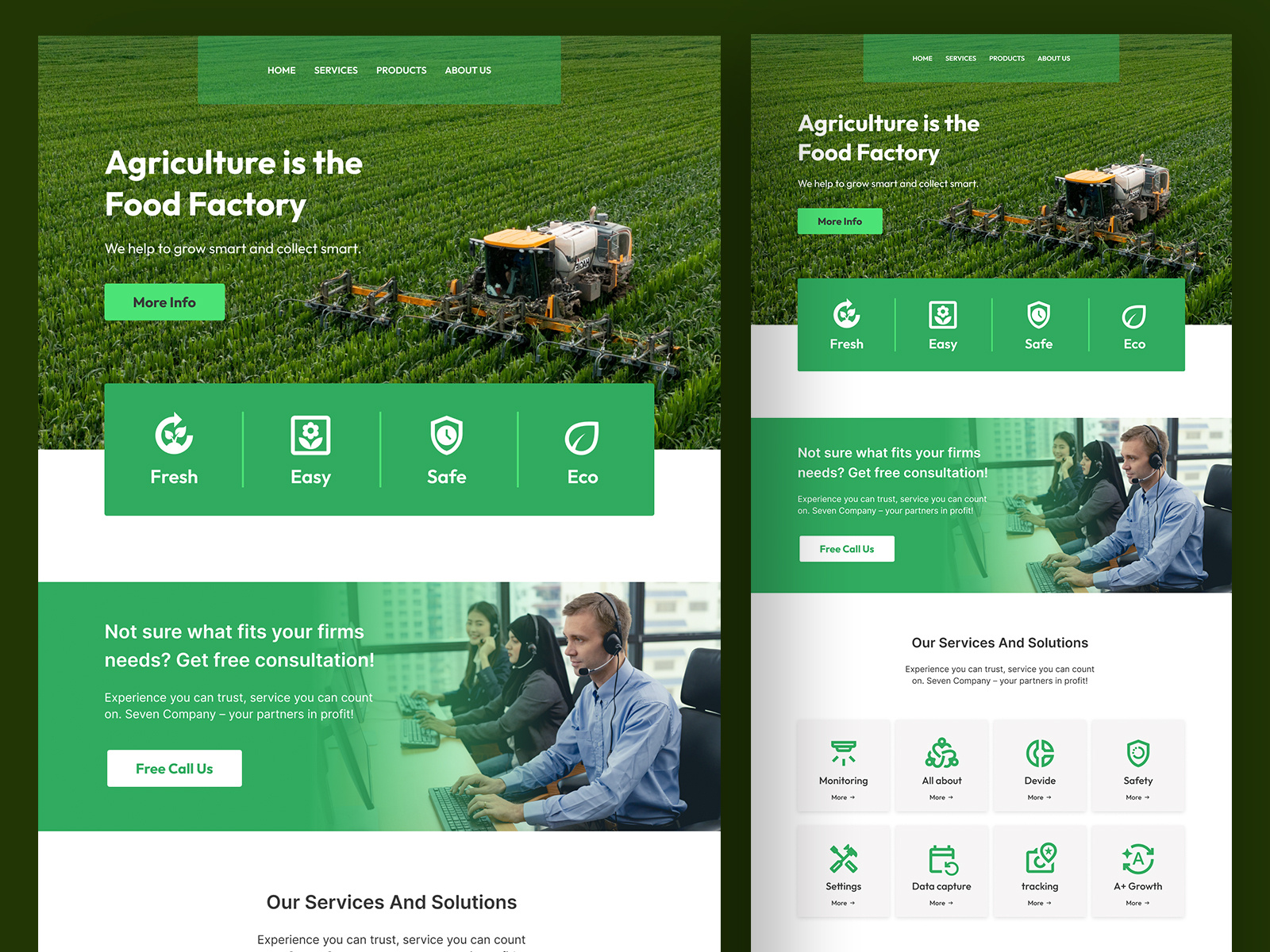 Agriculture technology website design by Sazidur Rahman on Dribbble