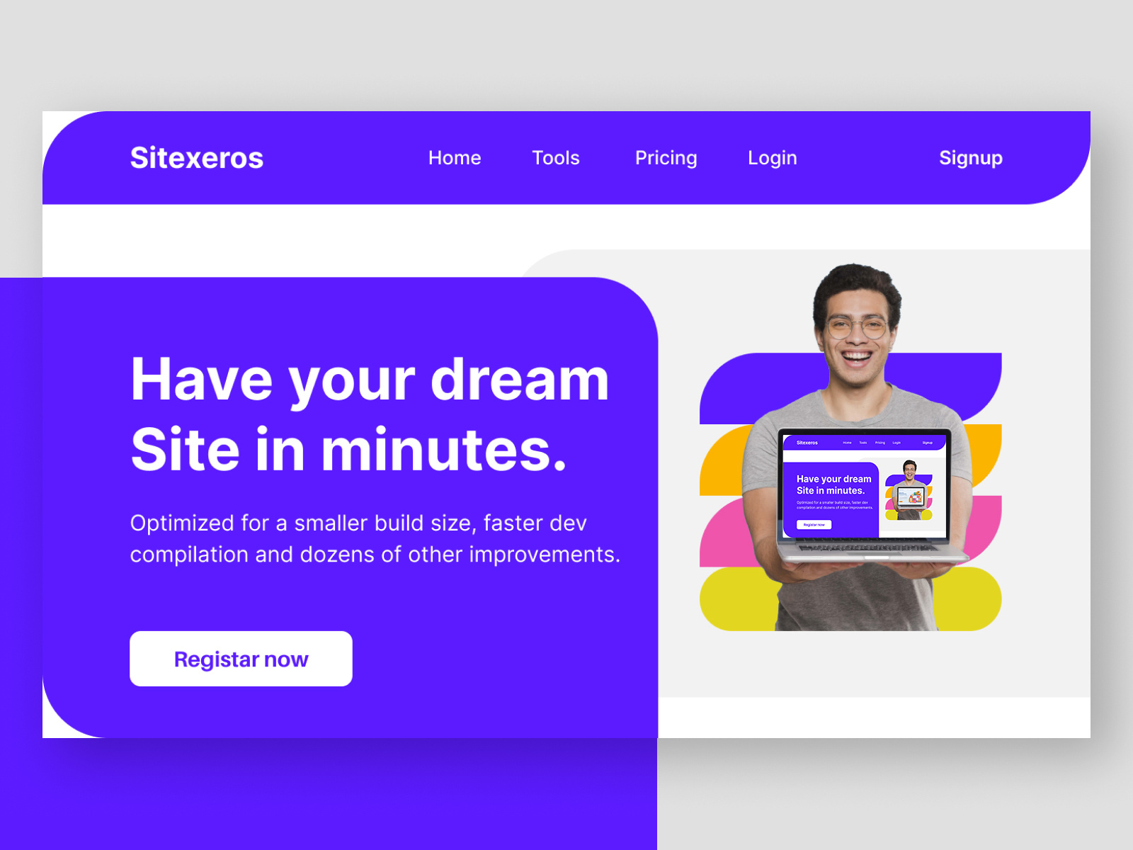 Sitexeros website header design by Sazidur Rahman on Dribbble