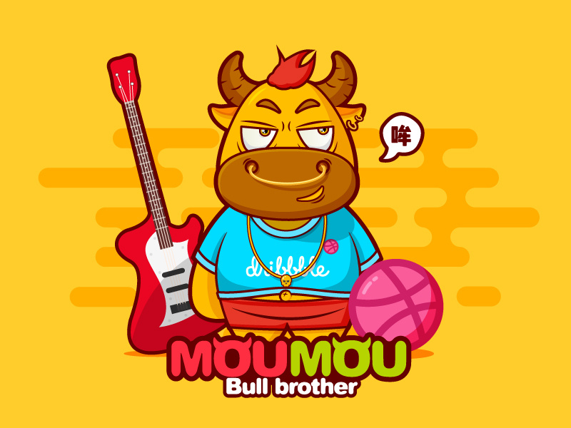 Bull Brother - mou mou by Gray on Dribbble
