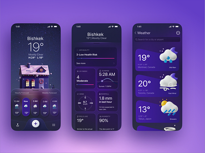 Weather App UI by Bay Gia on Dribbble
