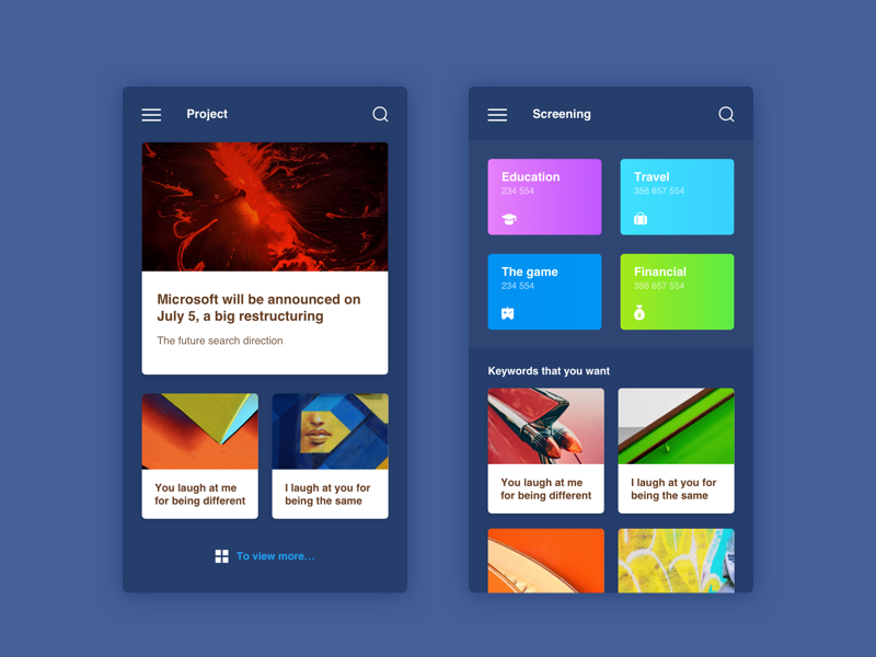 Day 11-UI -cards by huihui for UIGREATY on Dribbble