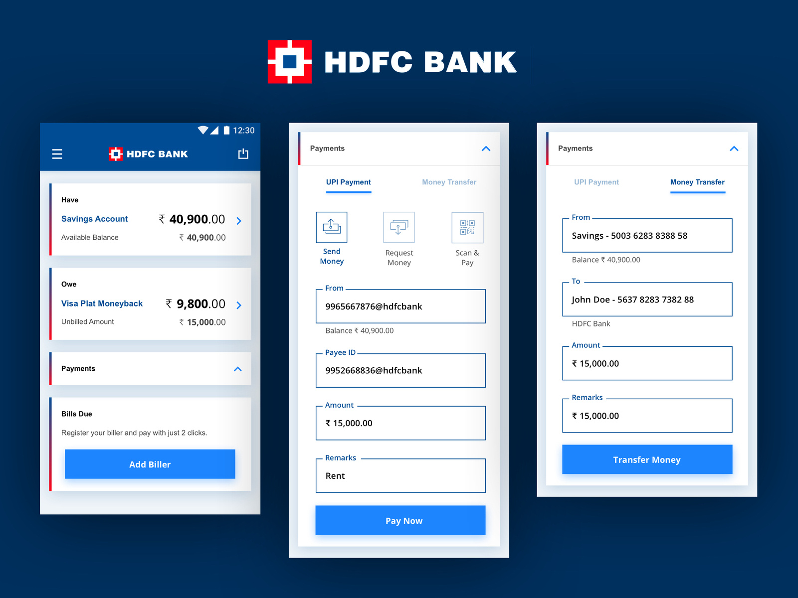 HDFC Bank Concept by Aishwarya Gopal on Dribbble