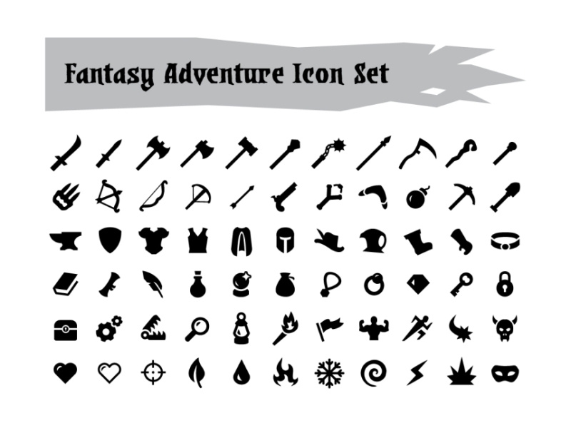 Fantasy Adventure Icon Set by Ian Savage on Dribbble