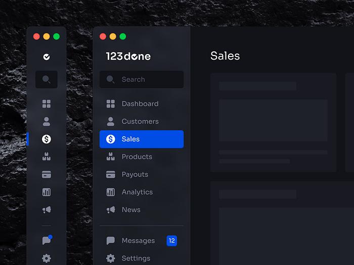 Sidebar Navigation w/ Universal Icon Set v2.0 by Dima Groshev | 123done ...